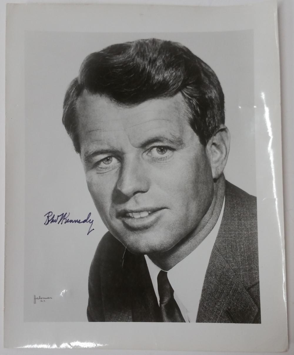 Lot - Authentic Robert F Kennedy Autograph Signature Photograph Photo