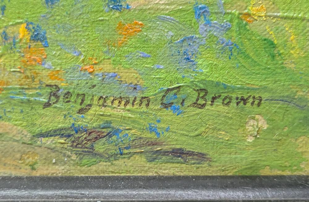 Lot - Benjamin Chambers Brown Impressionist Spring Landscape 20 x 16. ...