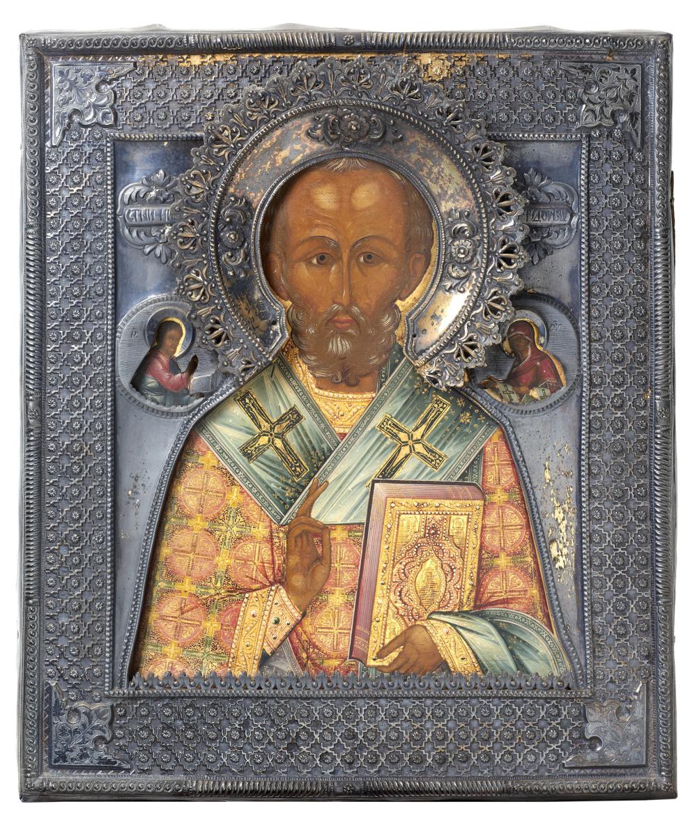 Sold at Auction: Russian art, 19th century. Icon in tempera on board ...
