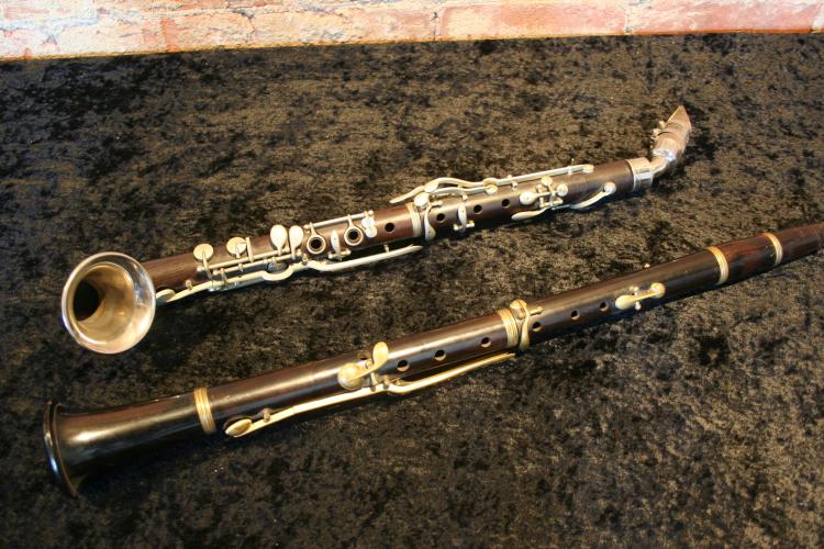 Lot - (2) Unusual Wood Clarinets For Repair