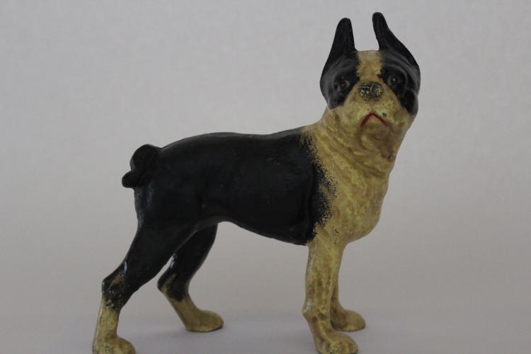 Lot - Cast Iron Boxer Dog Bank
