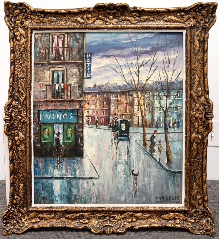 Sold at Auction: GUY CANDELIS (SPANISH 20TH CENTURY), OIL ON CANVAS ...
