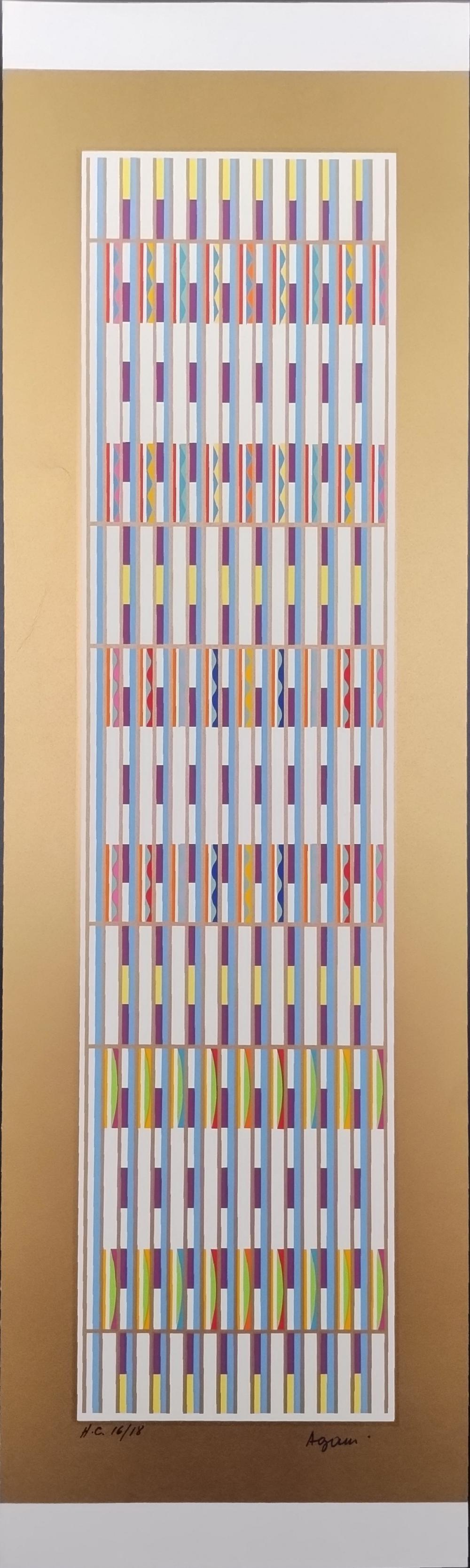 At Auction: Yaacov Agam, Vertical Orchestration, Serigraph Signed ...