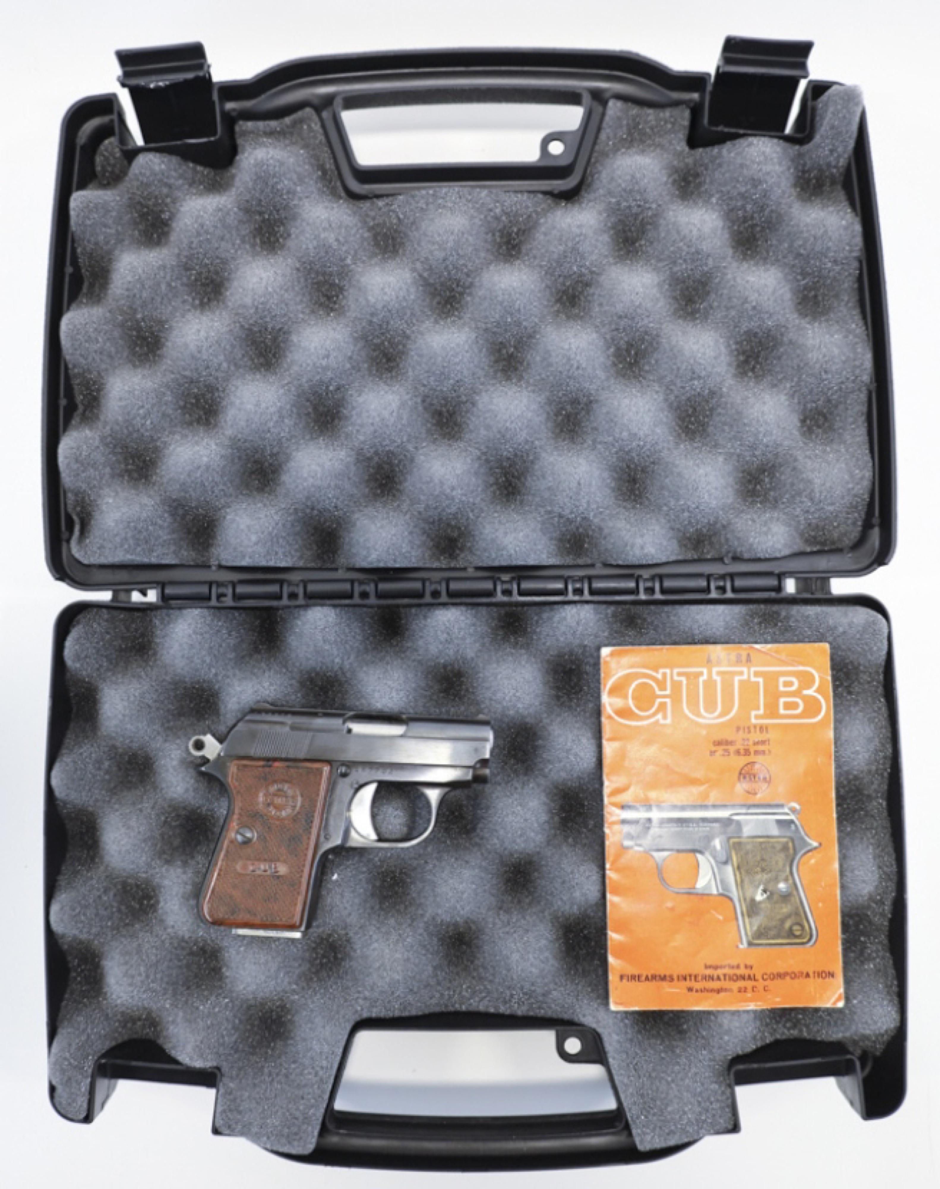 Bid Now: Astra Cub .22 Short/.25 Cal. Semi-Automatic Pistol - Invalid ...