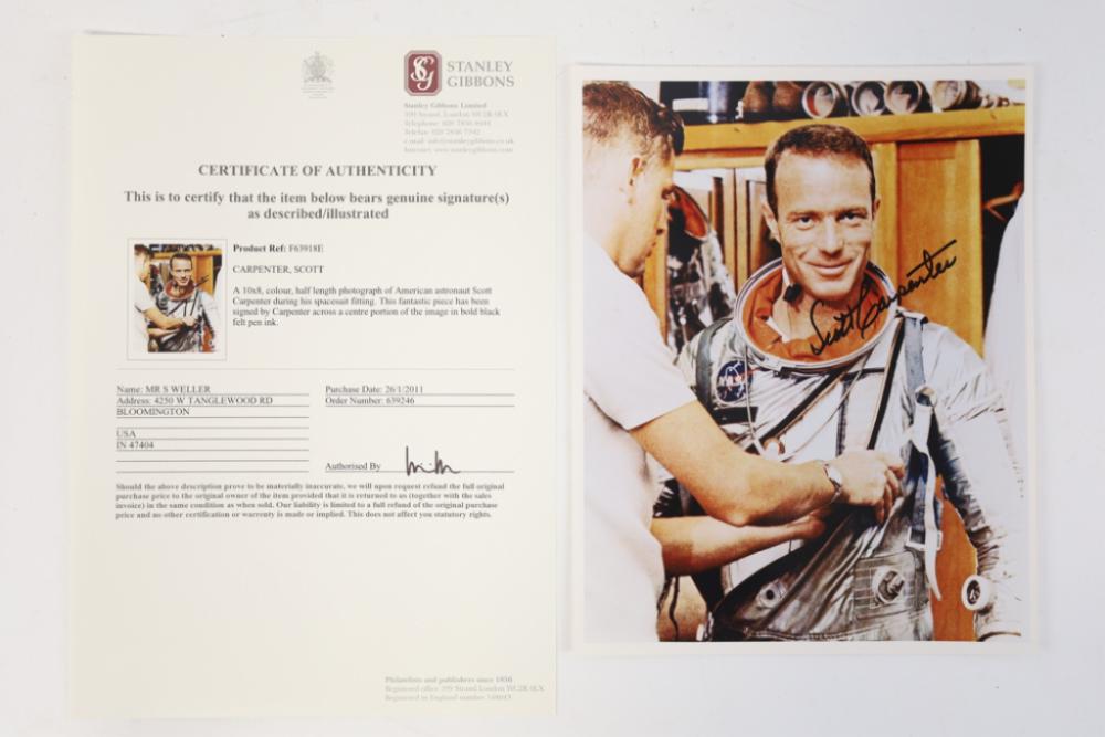 Bid Now: American Astronaut Scott Carpenter Signed Photo - January 6 ...