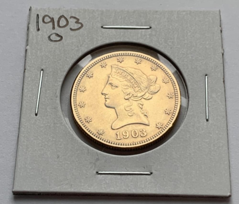 Sold Price: 1903-O $10 Liberty Gold Eagle Coin - January 5, 0121 10:00 ...