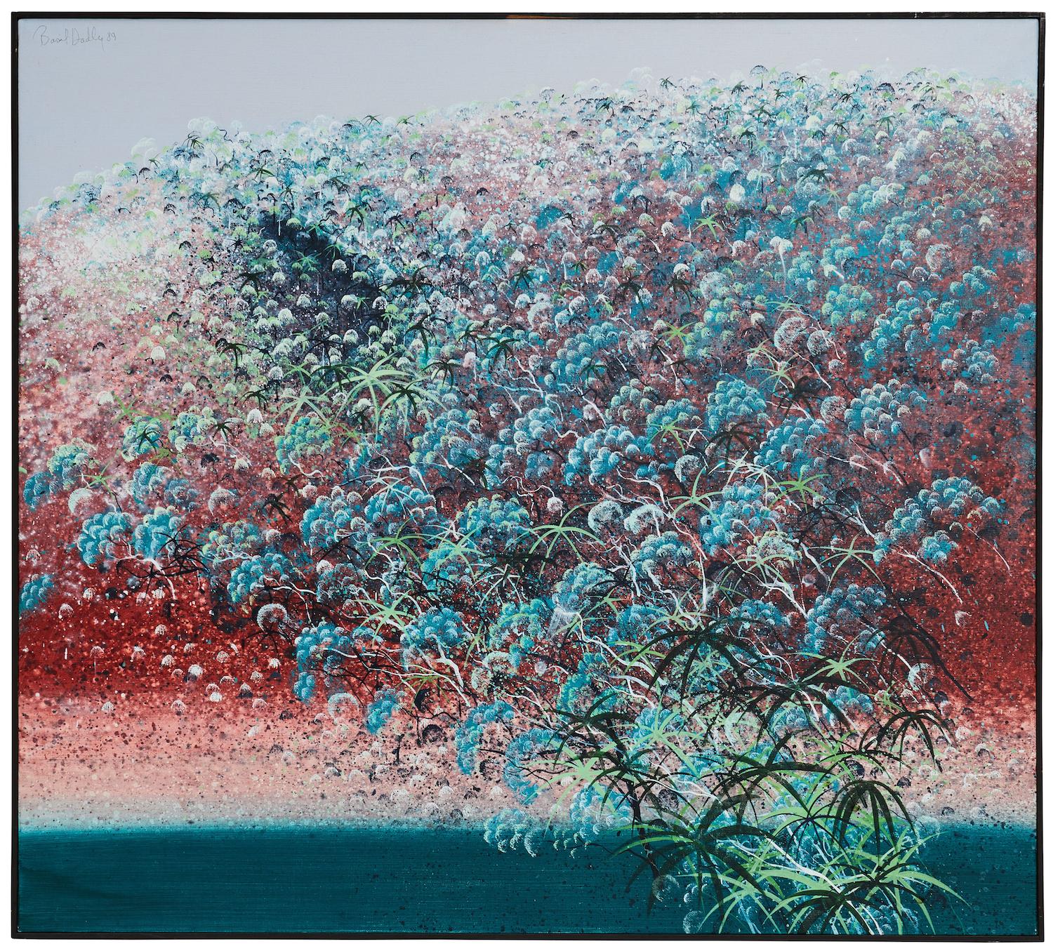 Lot - BASIL HADLEY (1940-2006) Secret Billabong 1989 oil on canvas