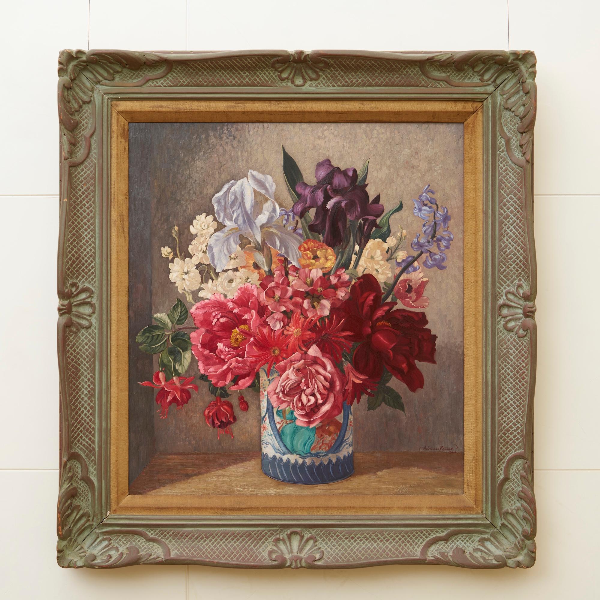 Lot - Adrian FEINT (1894–1971) A still-life of mixed flowers in a ...
