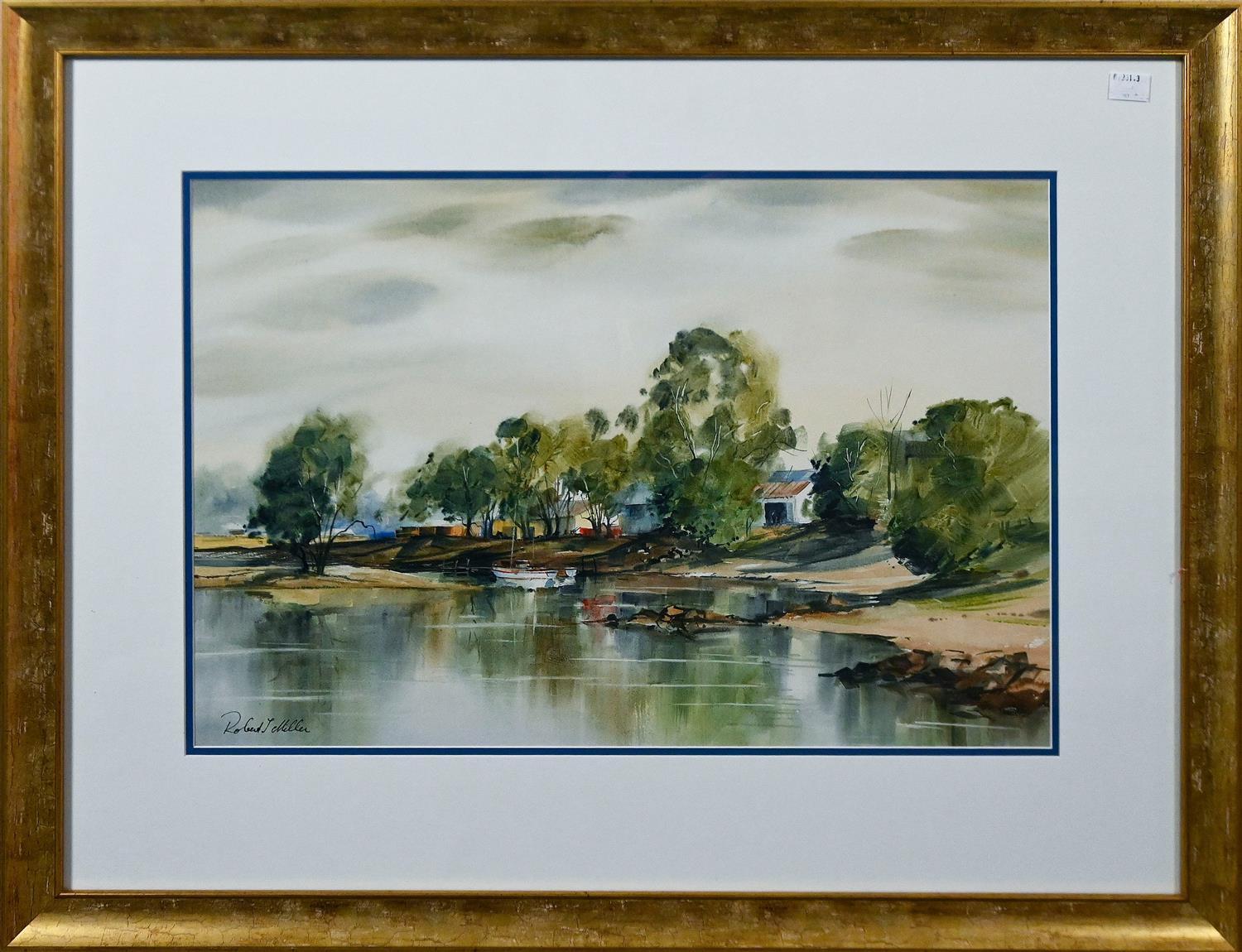 Lot - ROBERT THOMAS MILLER, UNTITLED (HOUSE BY THE RIVER),