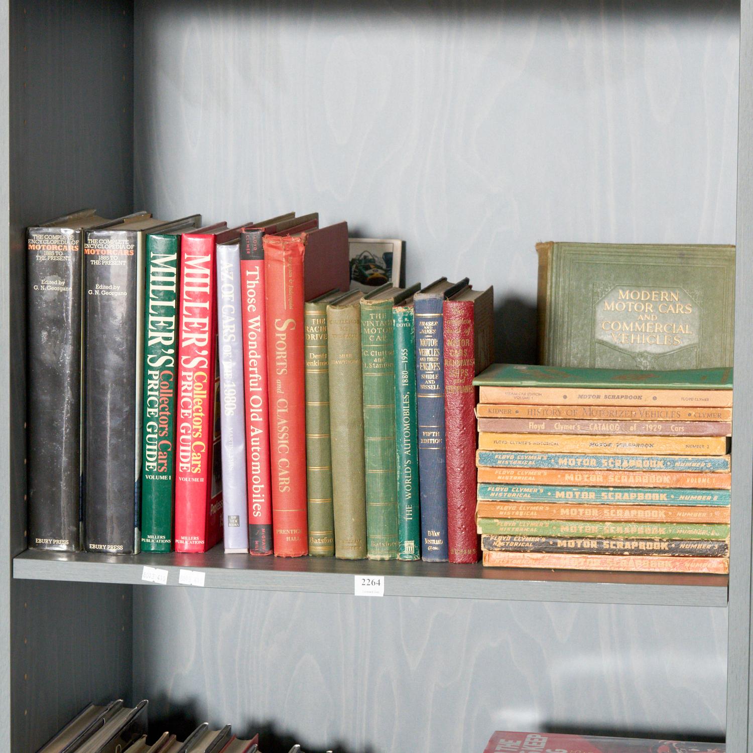 Lot - A SHELF OF MOTOR VEHICLE REFERENCE BOOKS INCLUDING 'FLOYD CLYMER ...