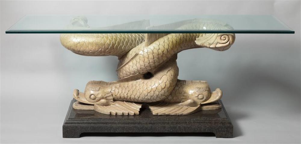 Sold at Auction: Dramatic Regency Dolphin Console Table