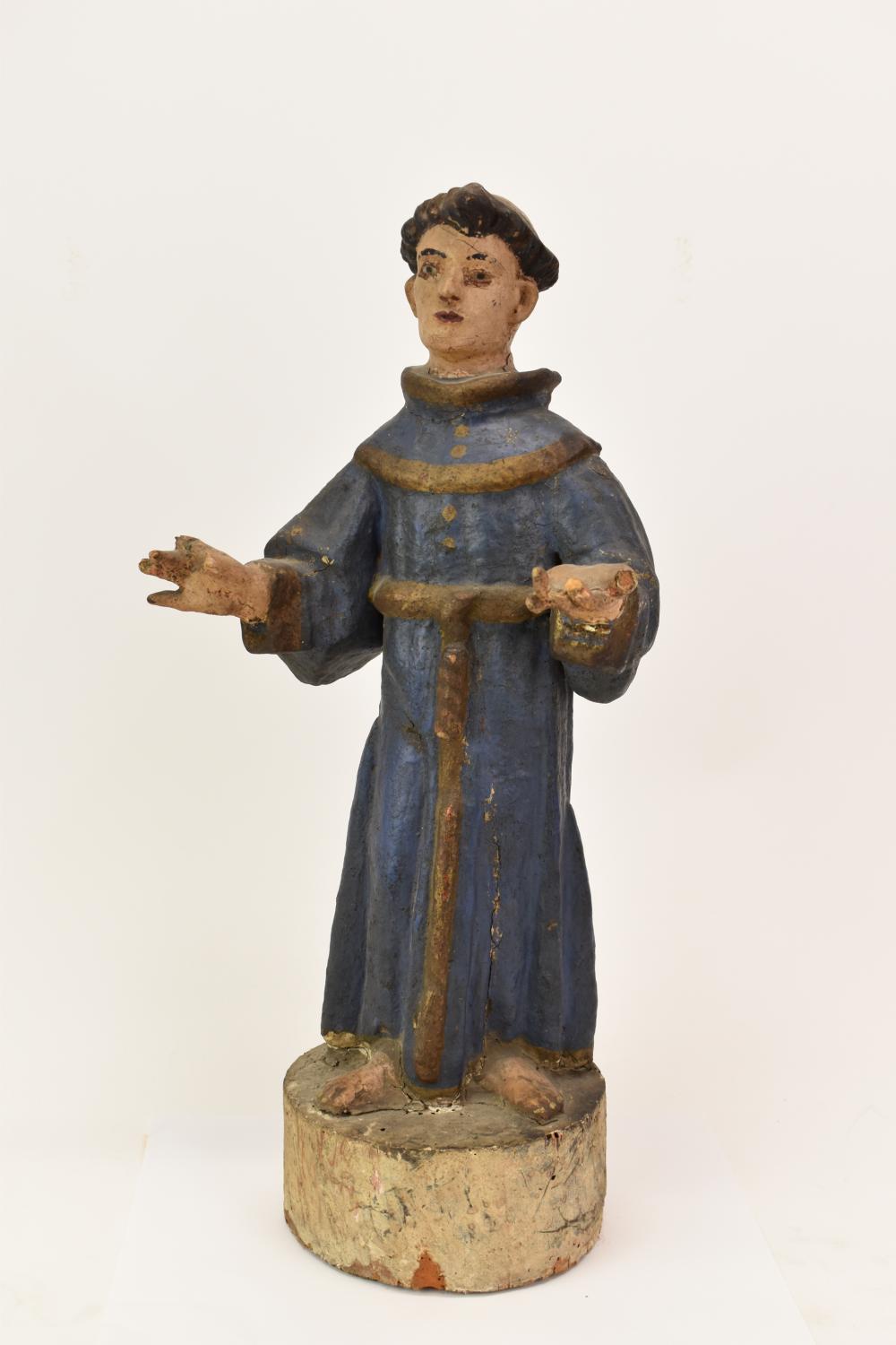 Sold at Auction: Antique Carved Wooden Statue of Saint Frances