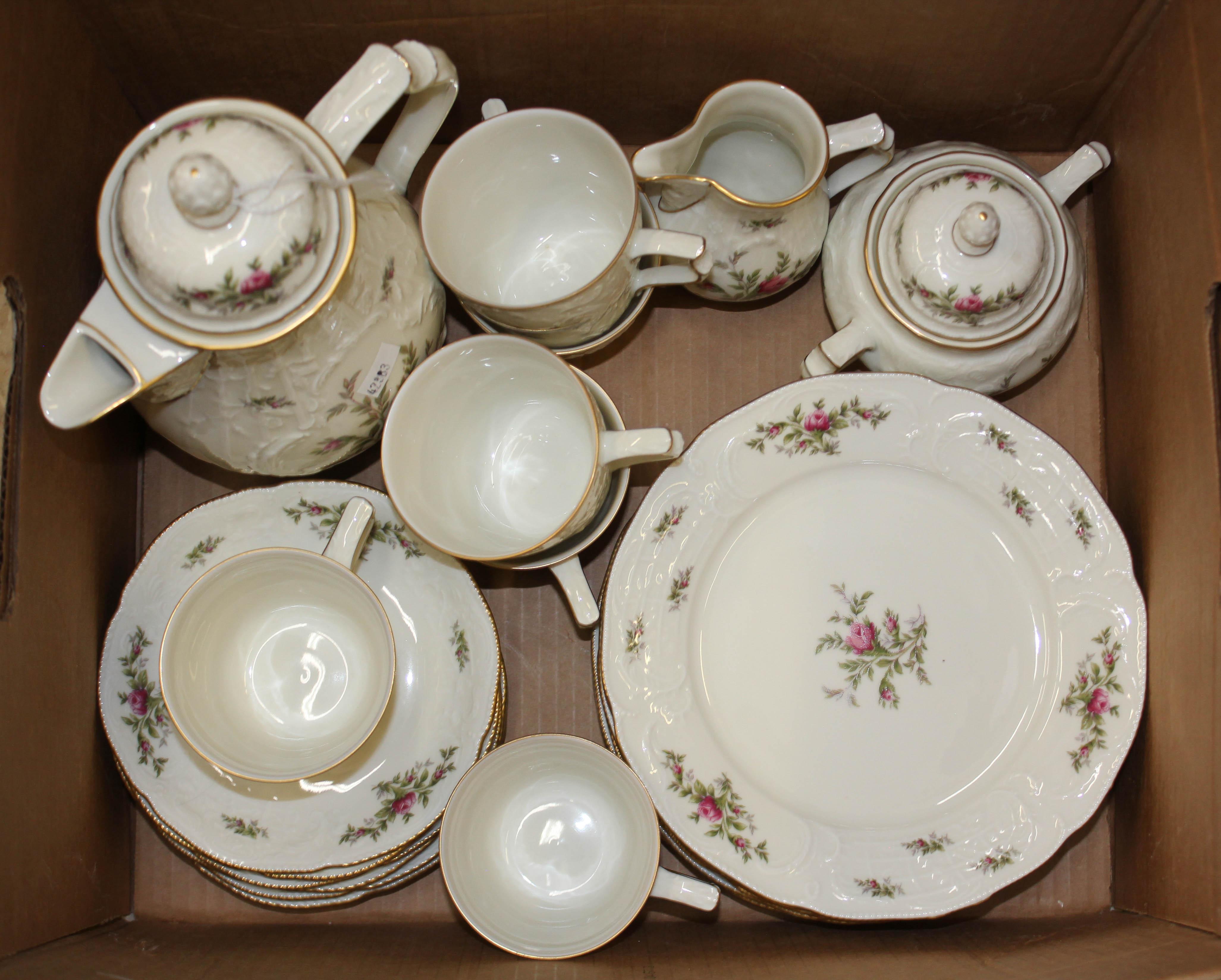 Lot - BOX LOT: 21-PIECE ROSENTHAL PORCELAIN CLASSIC ROSE COFFEE SET
