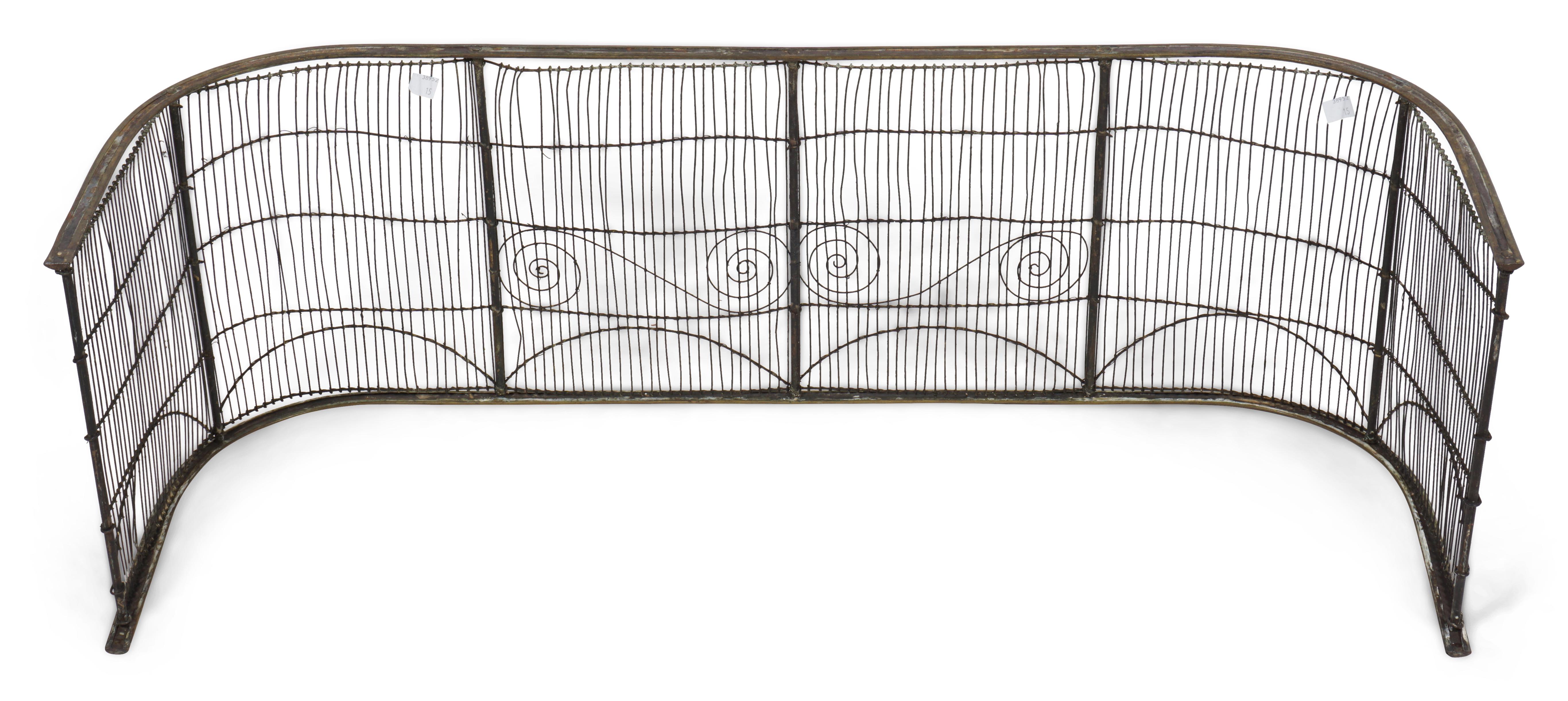 Lot - REGENCY BRASS WIRE FIRE FENDER, EARLY 19TH CENTURY 12 x 36 1/4 x ...