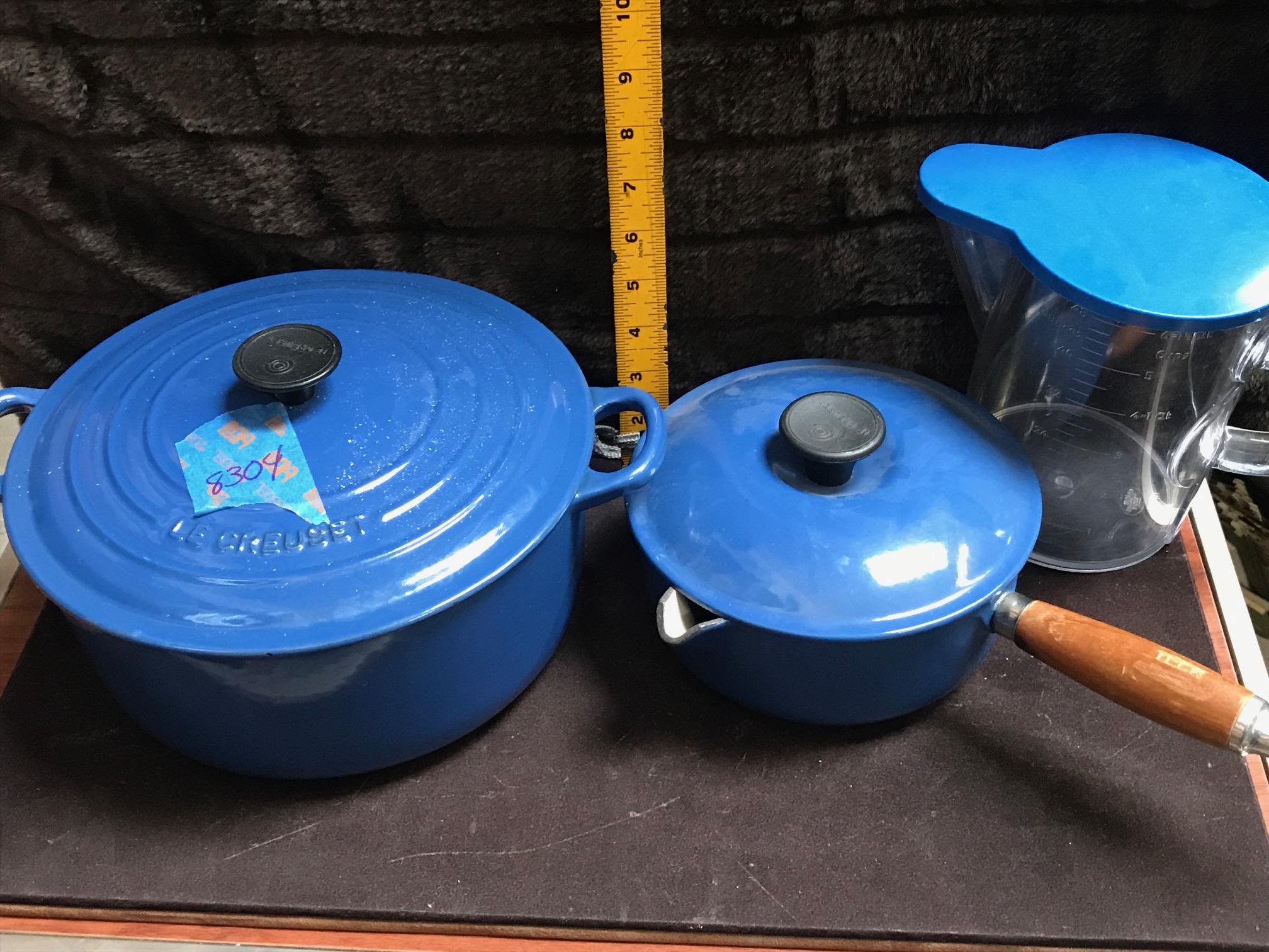 Lot - LE CREUSET CAST IRON ENAMELED POTS