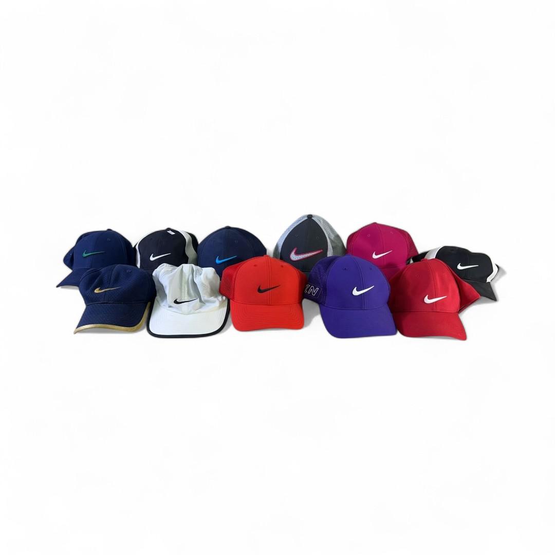 Lot - 11 NIKE Baseball Hats Caps 6 are Fitted