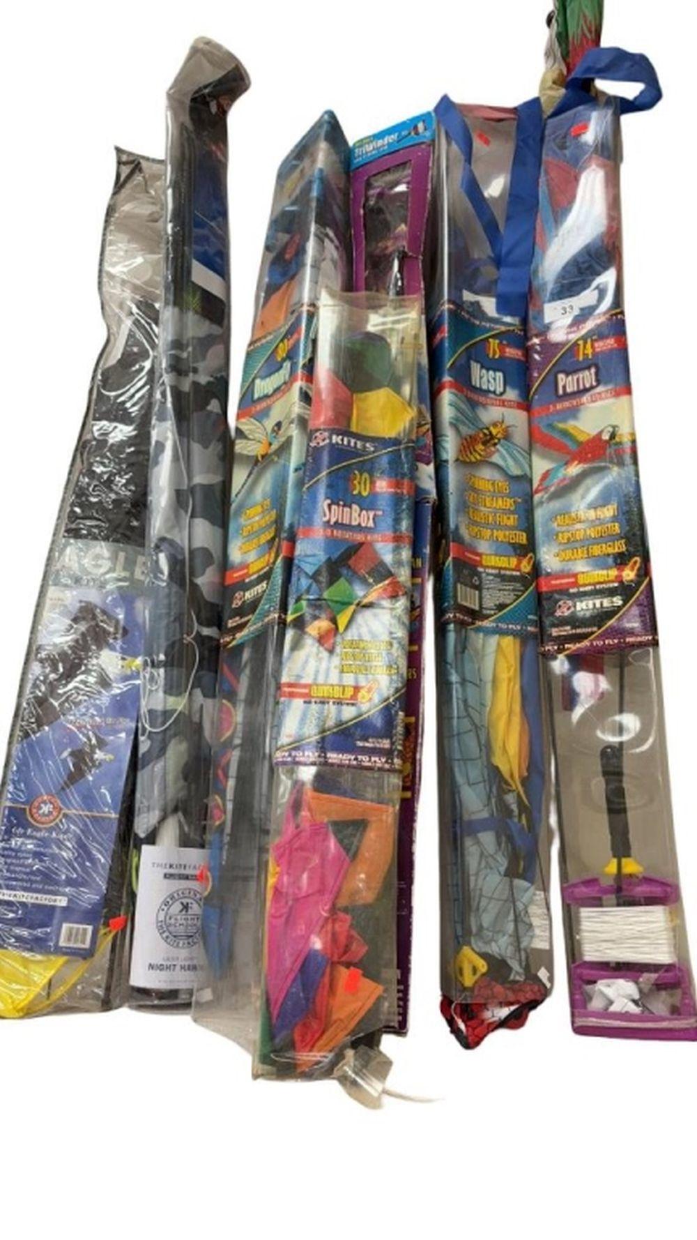 Lot - 7 Large Kites 30-80 inch Kites