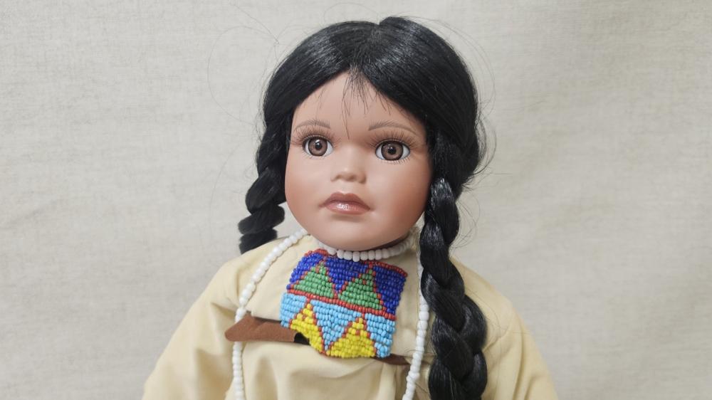 Lot - Native American-Inspired Vinyl Doll with Beaded