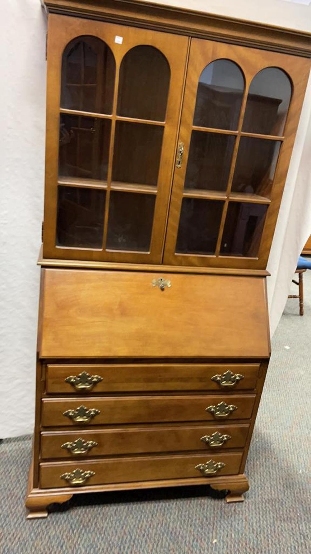 Sold at Auction: Mid Century Jasper Cabinet Co Secretary Desk w Key