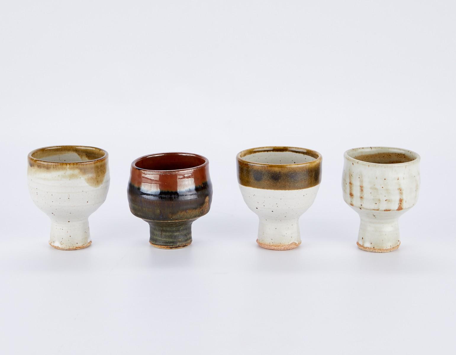 Lot - Grp: 4 Warren MacKenzie Cups w/ Stems - Marked