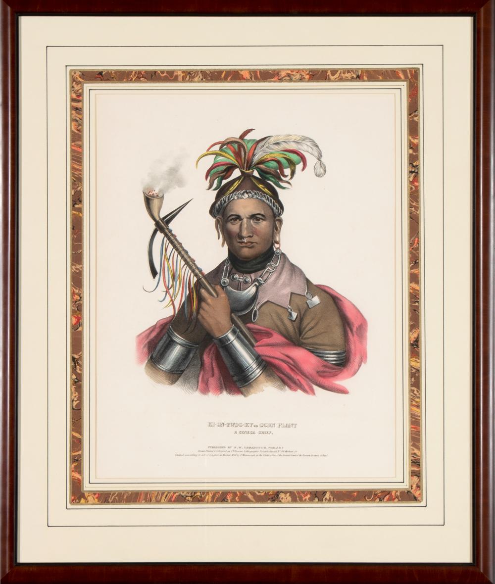 Lot - McKenney and Hall, KI-ON-TWOG-KY or Corn Plant, A Seneca Chief, 1838