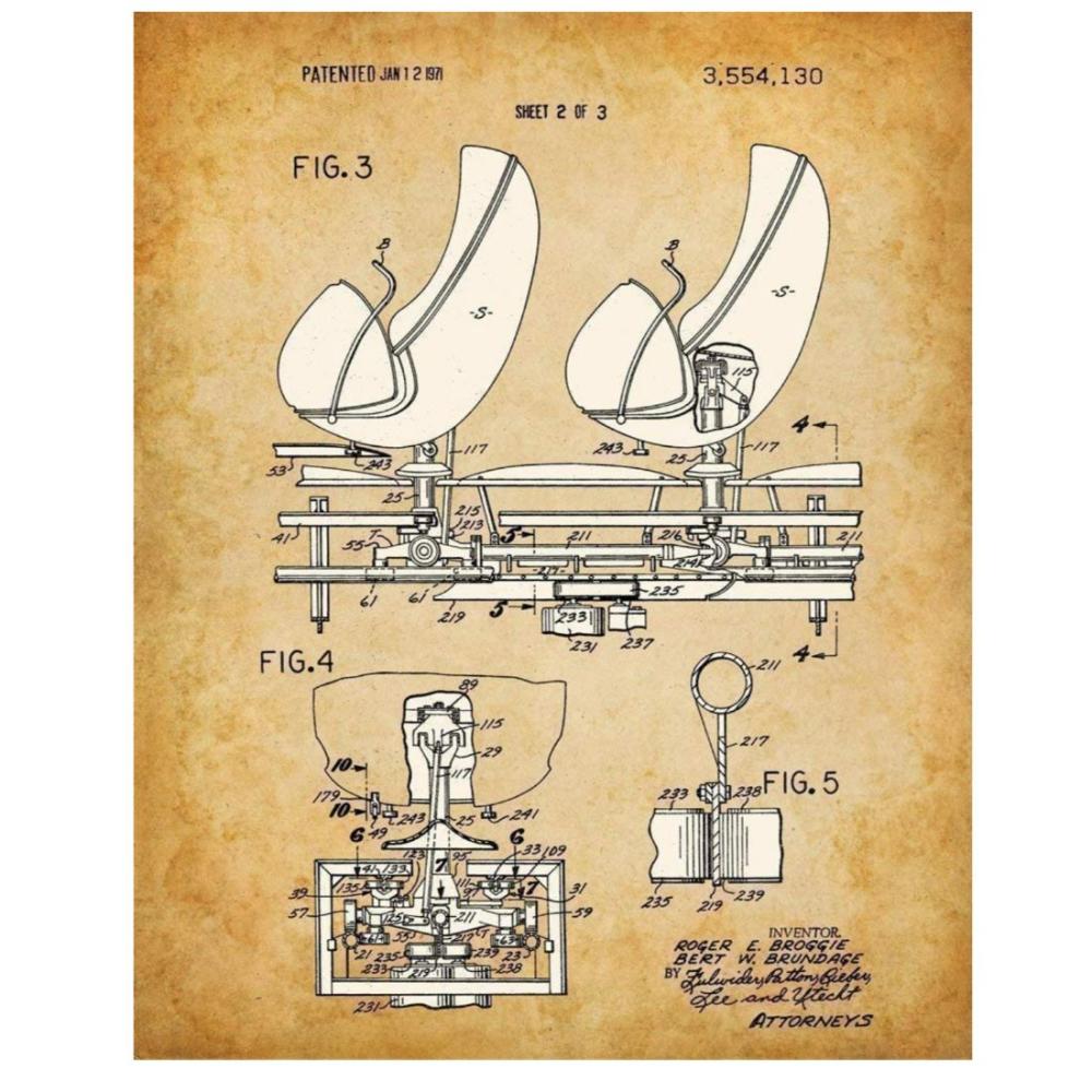 Sold Price: Set of 4 Walt Disney Theme Park Ride Patent Art Prints ...