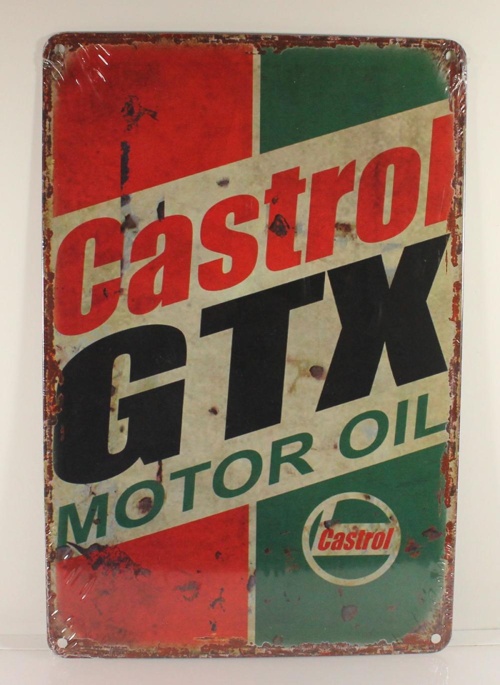 At Auction: Replica 'Castrol GTX' Metal Garage Sign
