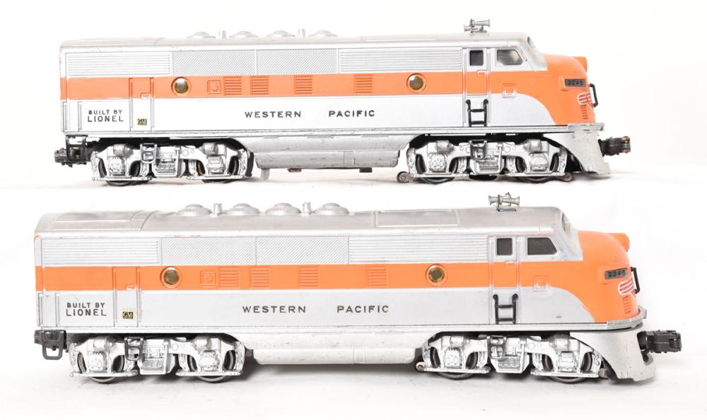Sold Price: Lionel Postwar 2345 Western Pacific F3 A-A diesels in ...