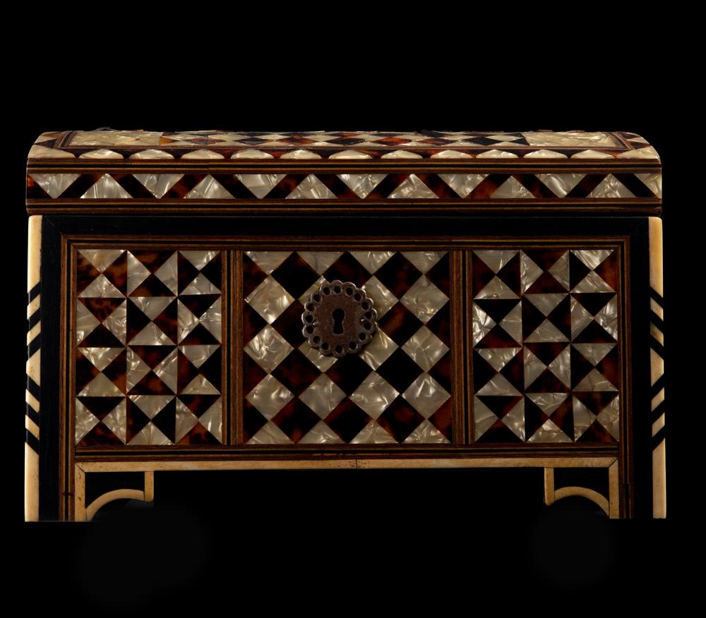 Bid Now: Important shelled colonial casket, Peruvian Viceregal work ...