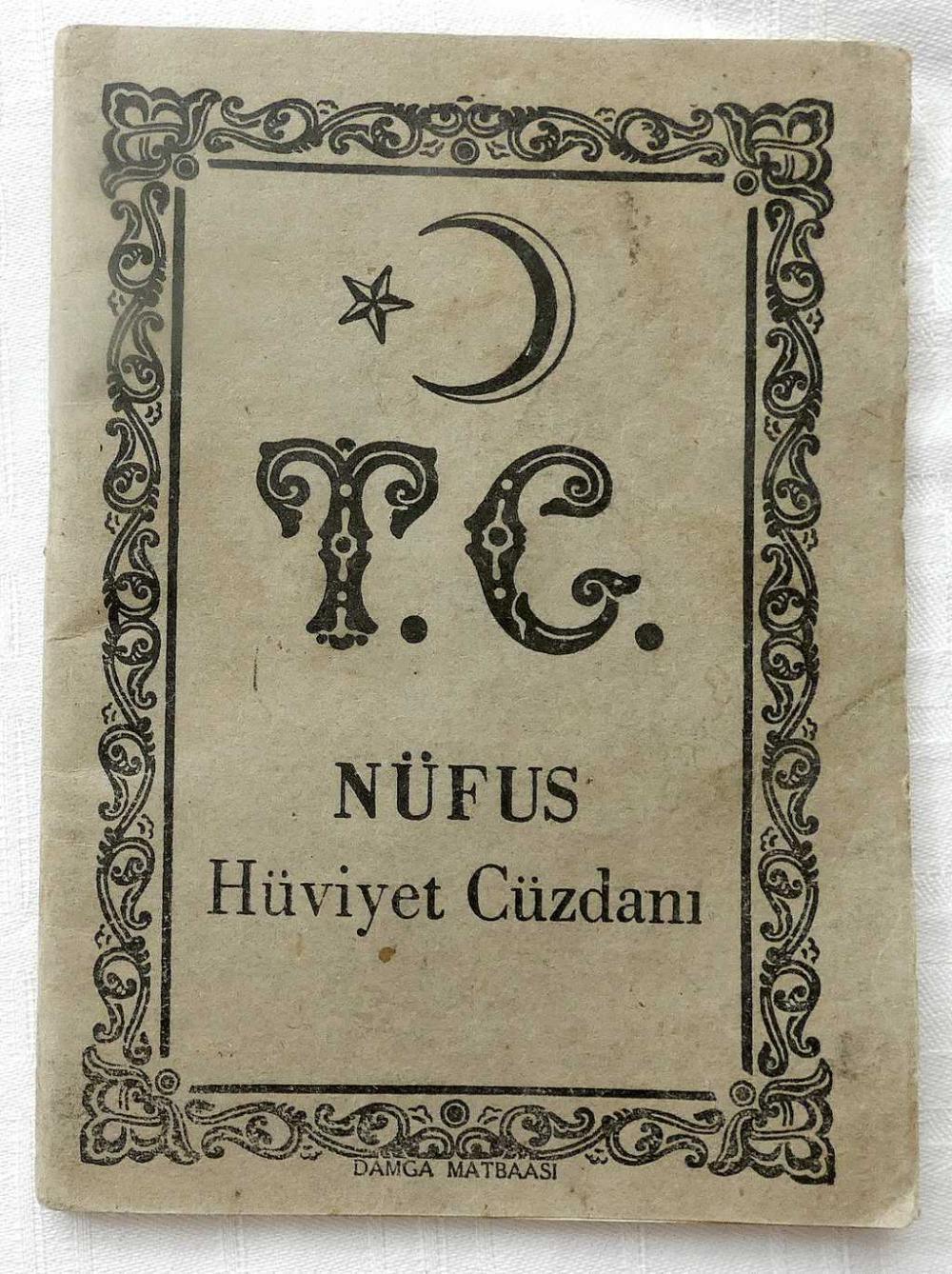 At Auction: Republic of Turkey ID Card of a Jewish Woman Tanashi Filor ...