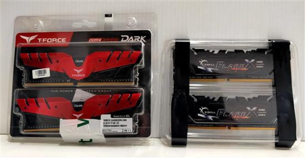 Sold Price: Two pairs of DDR4 Ram marked T-Force & G.Skill, possibly ...