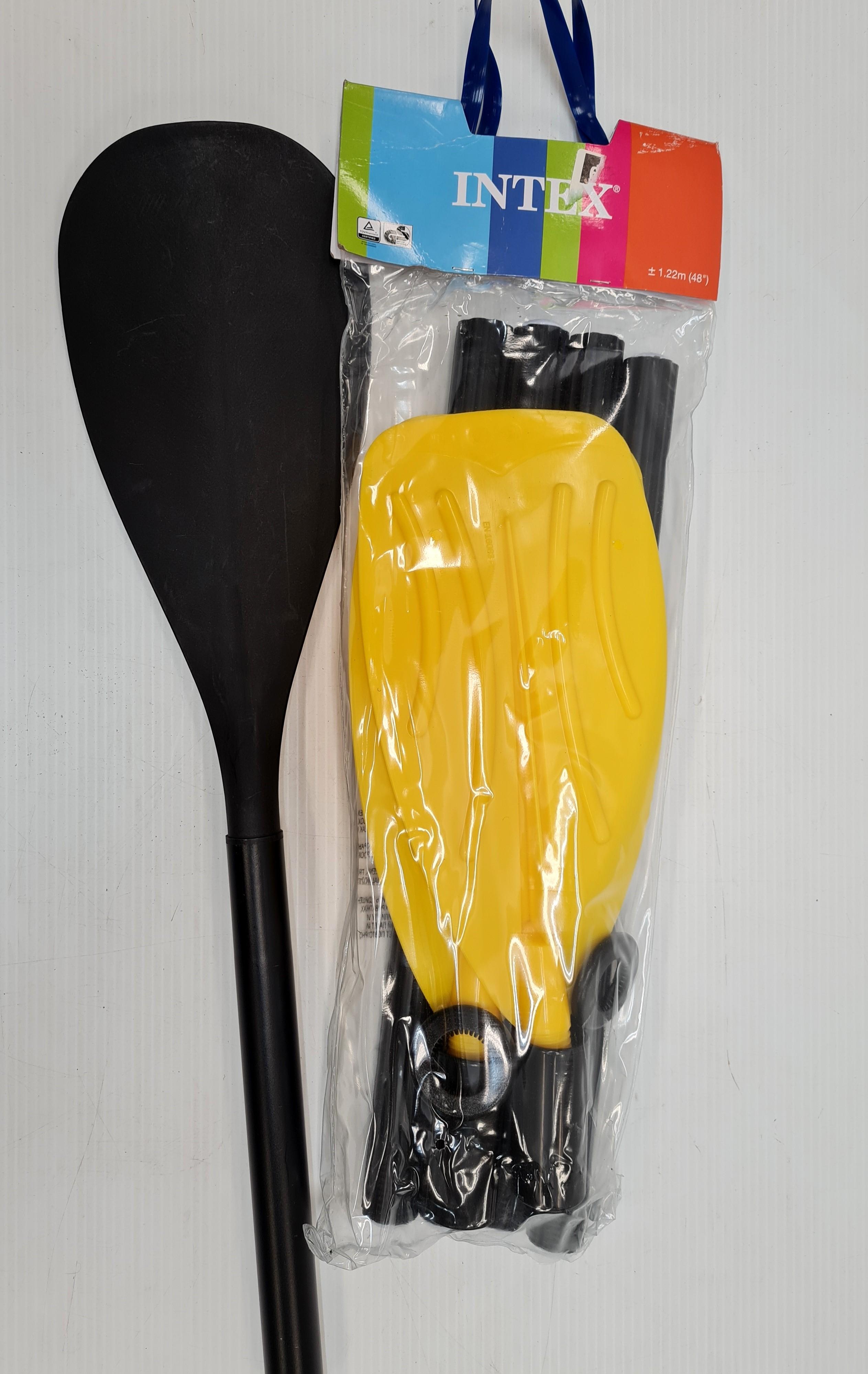 Lot - A set of canoe paddles marked Intex