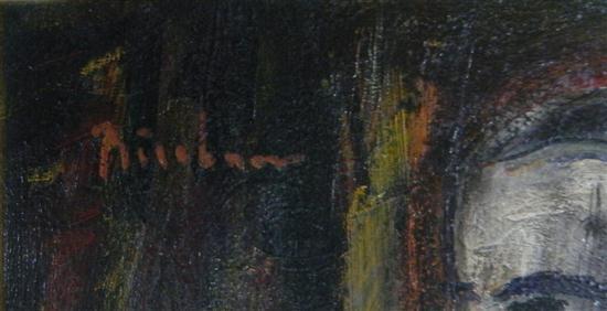 Lot - Carl Adolph Buchner (1921-2003) South African Seated Clown Oil on ...