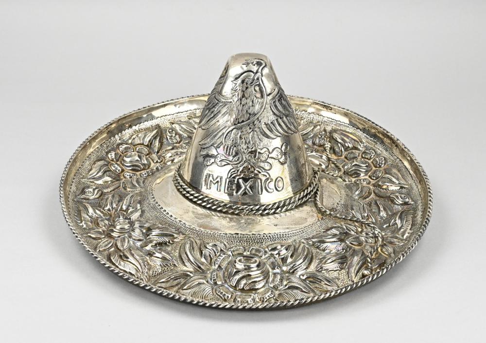 Sold at Auction: Large silver sombrero