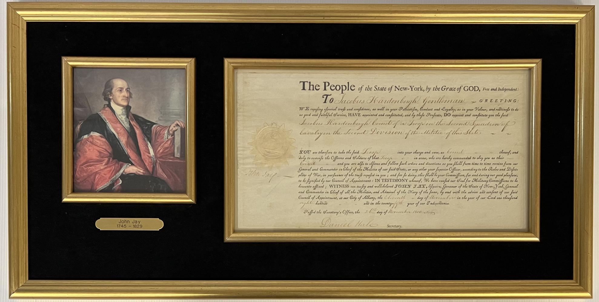 At Auction: John Jay Gubernatorial Signed Document