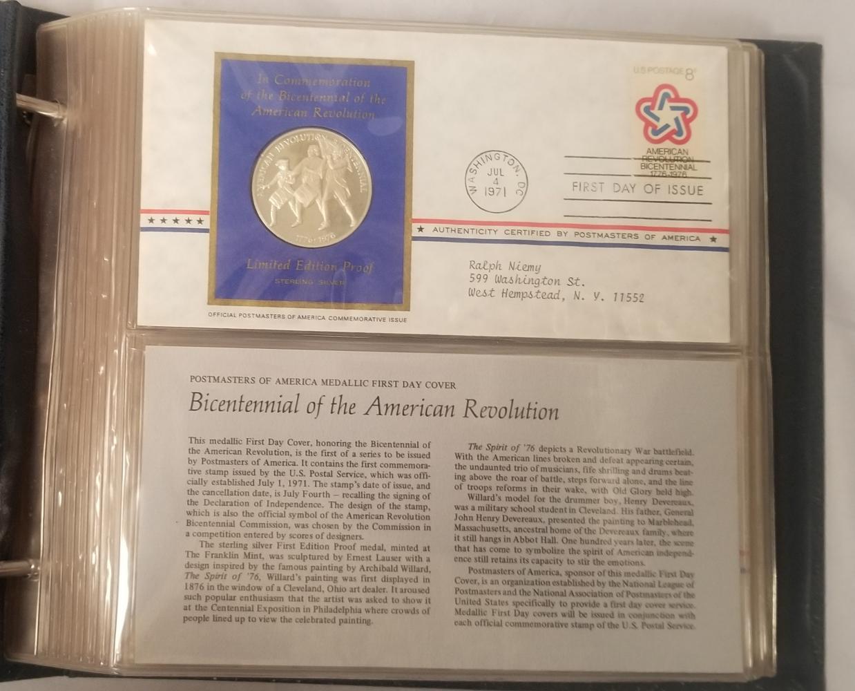 Sold Price: 1971 Postmasters of America Medallic Cover Lot. - June 2 ...
