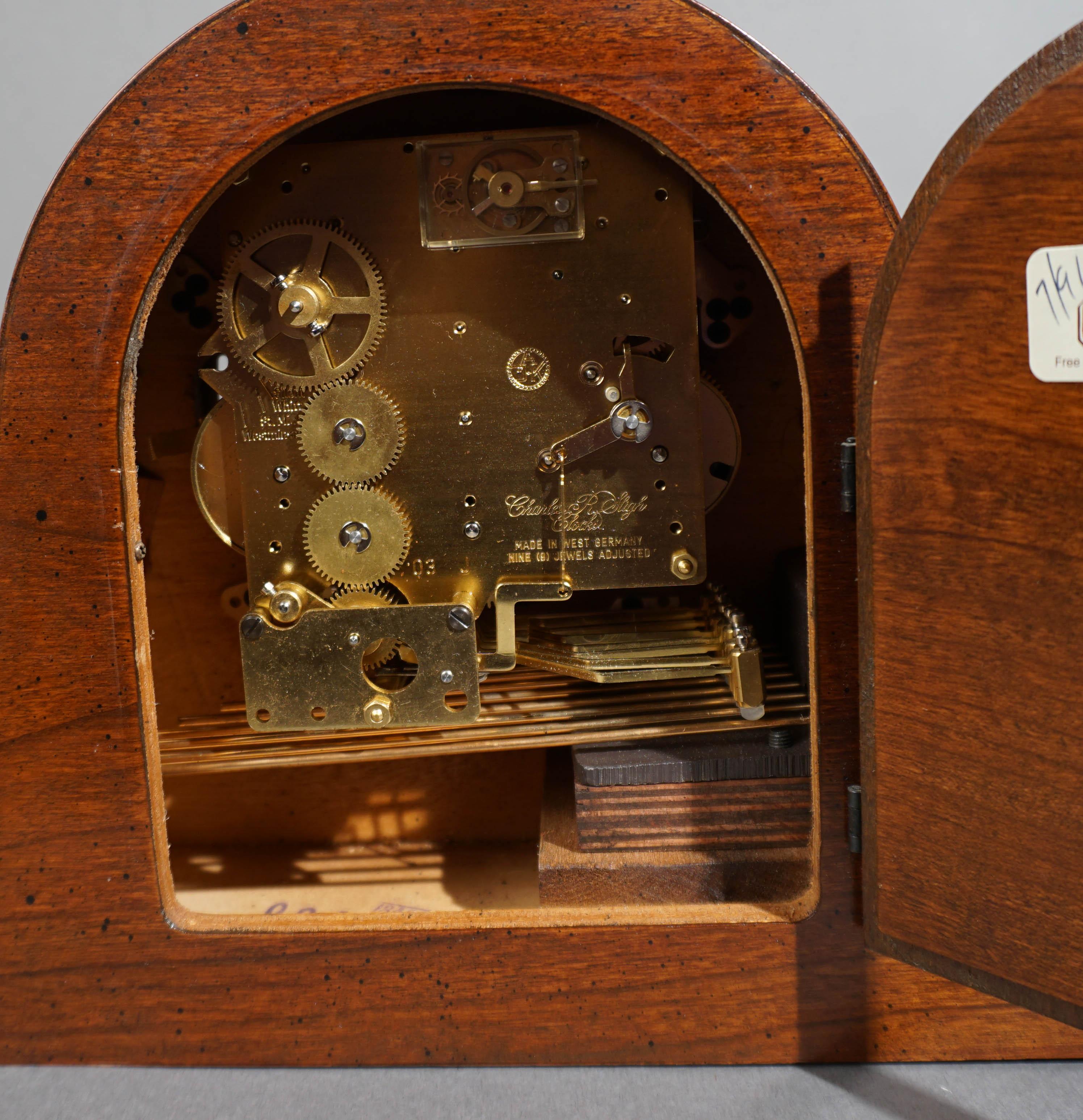 Lot - Sligh Mahogany Mantel Clock and a Seth Thomas Div of General Time ...