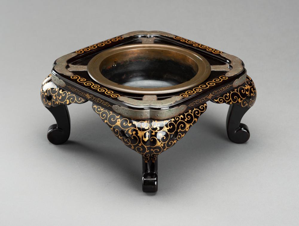 Sold Price: A LACQUER STAND FOR A HIBACHI (BRAZIER), EDO - January 5 ...